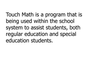 Teaching touch math basics | PPTX
