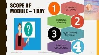 Teaching Training Plan - Asking Questions in Listening Effectively | PPT