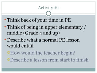 Teaching Upper Elementary PE | PPT
