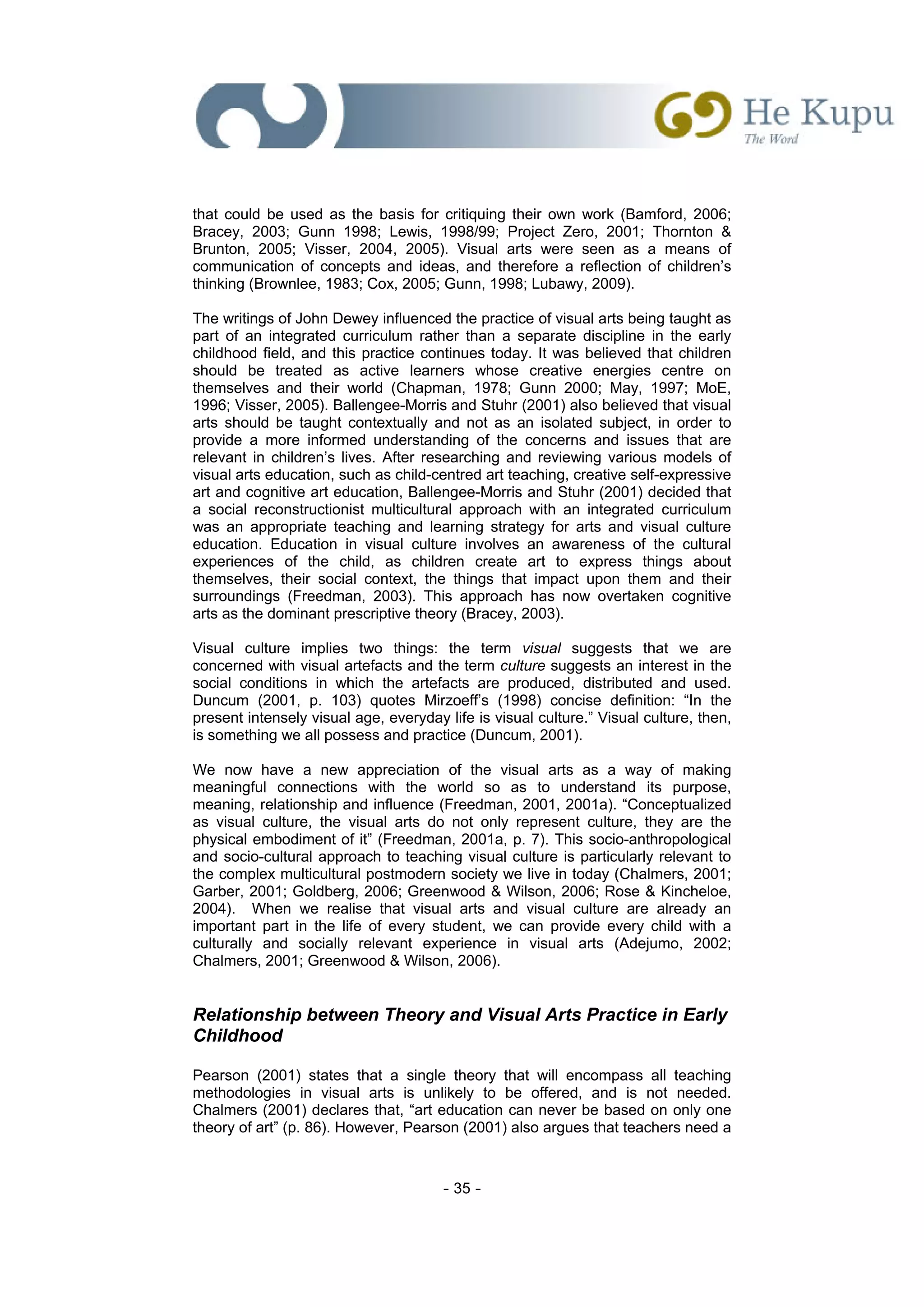 Teaching visual arts putting theory into practice | PDF