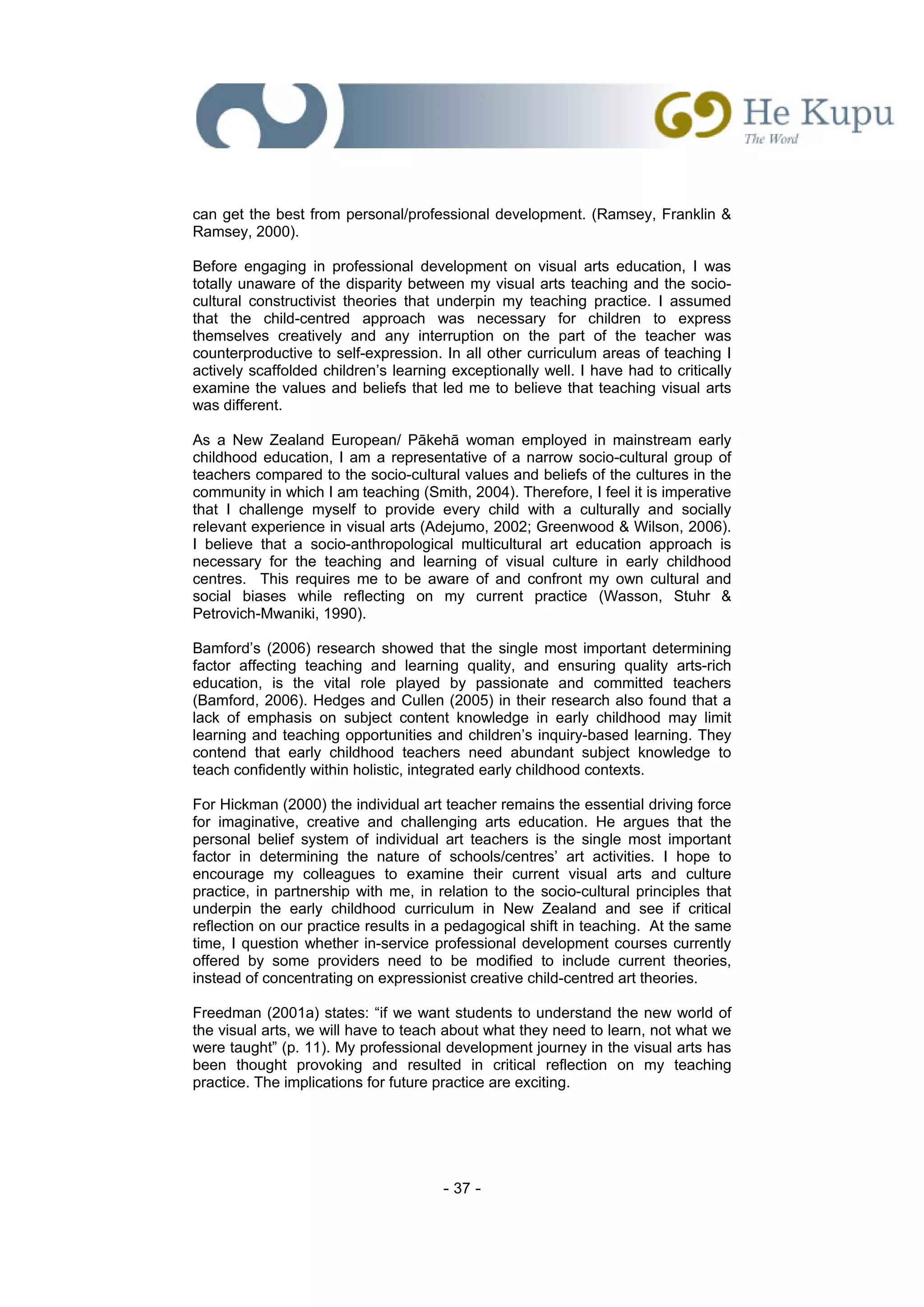 Teaching visual arts putting theory into practice | PDF