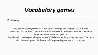 Ways of Presenting and Teaching vocabulary | PPT