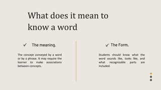Ways of Presenting and Teaching vocabulary | PPTX