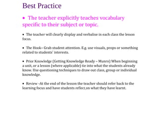 Teaching vocab staff pd | PPT