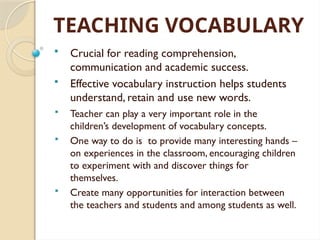 TEACHING VOCABULARY-1.pptx Strategies and Approaches | PPTX