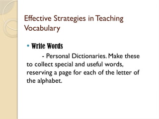 TEACHING VOCABULARY-1.pptx Strategies and Approaches | PPTX