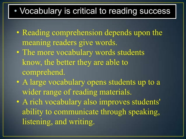 Teaching vocabulary | PPT