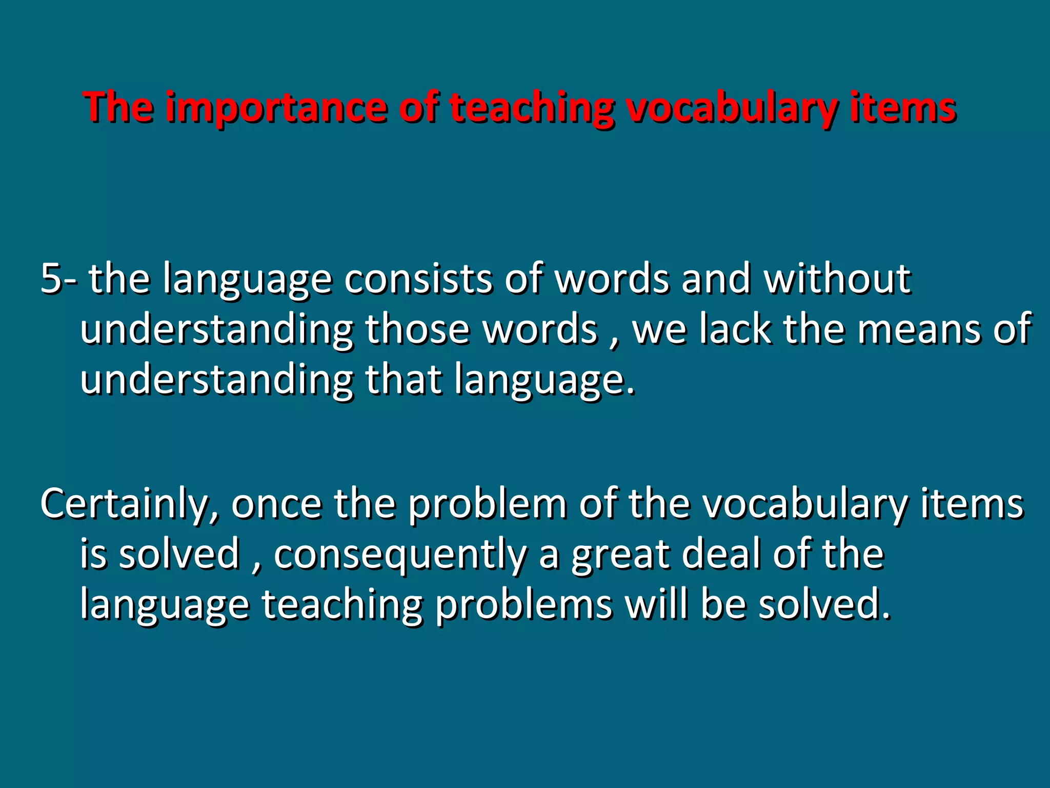 Teaching vocabulary | PPT
