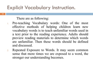 Teaching vocabulary | PPTX