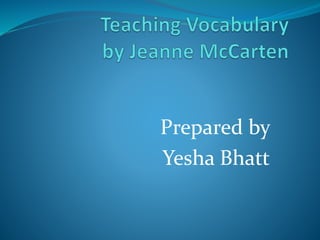Teaching vocabulary | PPT