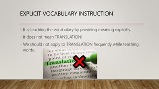 Teaching vocabulary | PPTX