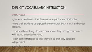 Teaching vocabulary | PPTX