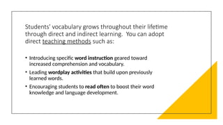 Teaching Vocabulary: Methods and Strategies.pptx