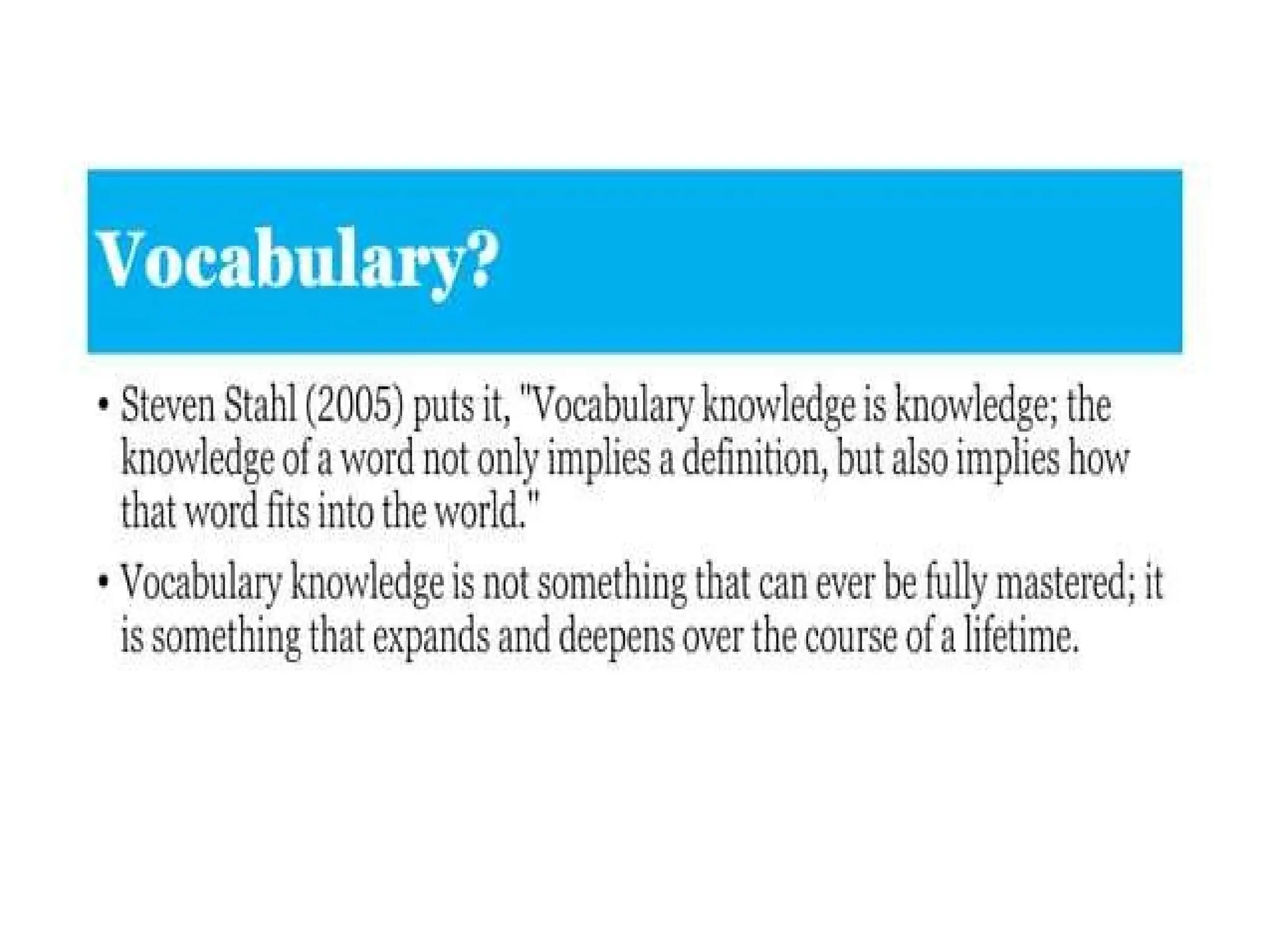 Teaching vocabulary . | PPT