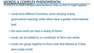BASIC CONCEPTS ON TEACHING VOCABULARY AS A FOREIGN LANGUAGE | PPTX