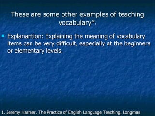 Teaching Vocabulary[1] | PPT