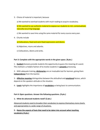 Teaching vocabulary answer key | DOC