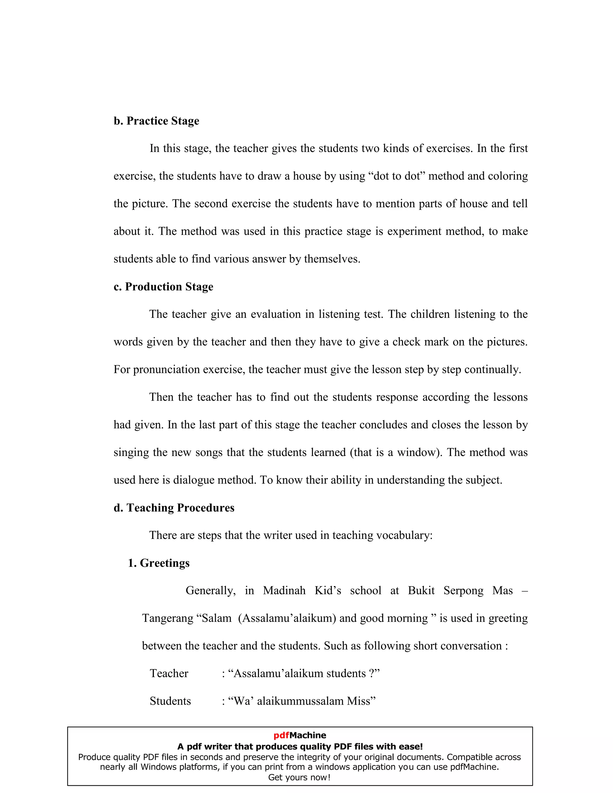 Teaching vocabulary through pictures to the kindergarten students | PDF