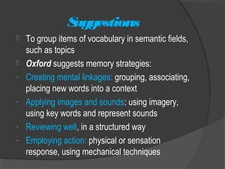Teaching vocabulary to advanced students | PPT