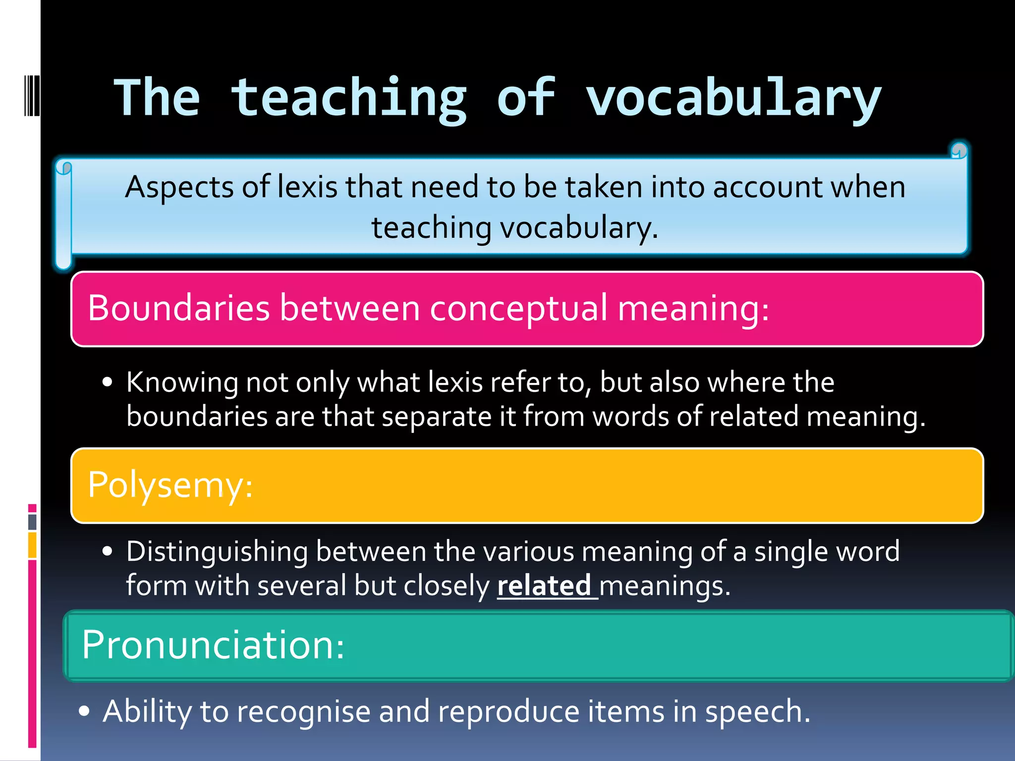 Teaching vocabulary to advanced students | PPT