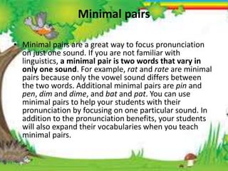 Teaching Vowel Pronunciation | PPTX