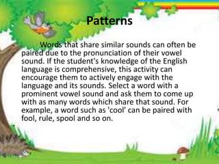 Teaching Vowel Pronunciation | PPTX