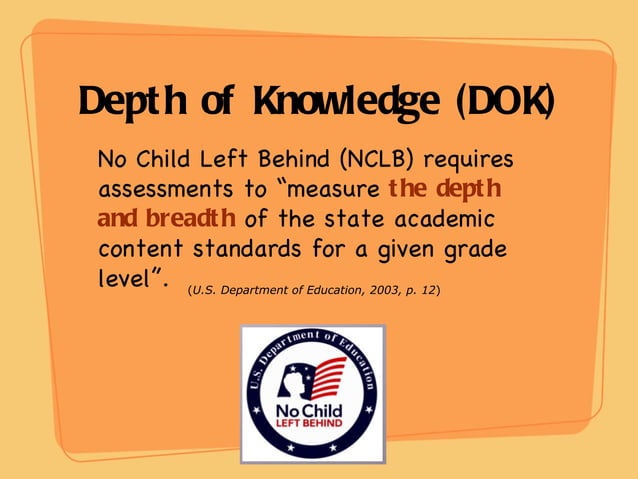 Teaching with depth understanding webb’s depth of knowledge | PPT ...