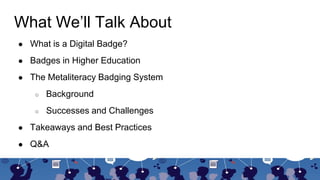 Teaching with digital badges best practices for libraries | PDF