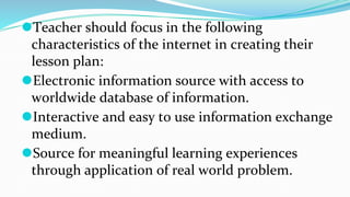 Teaching with internet | PPTX