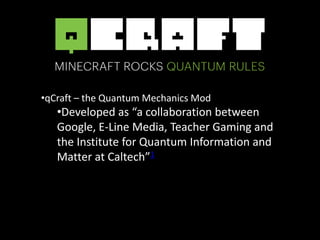 Teaching with Minecraft - Minecraft for Teachers | PPTX