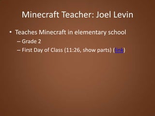 Teaching with Minecraft - Minecraft for Teachers | PPTX