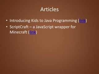 Teaching with Minecraft - Minecraft for Teachers | PPTX