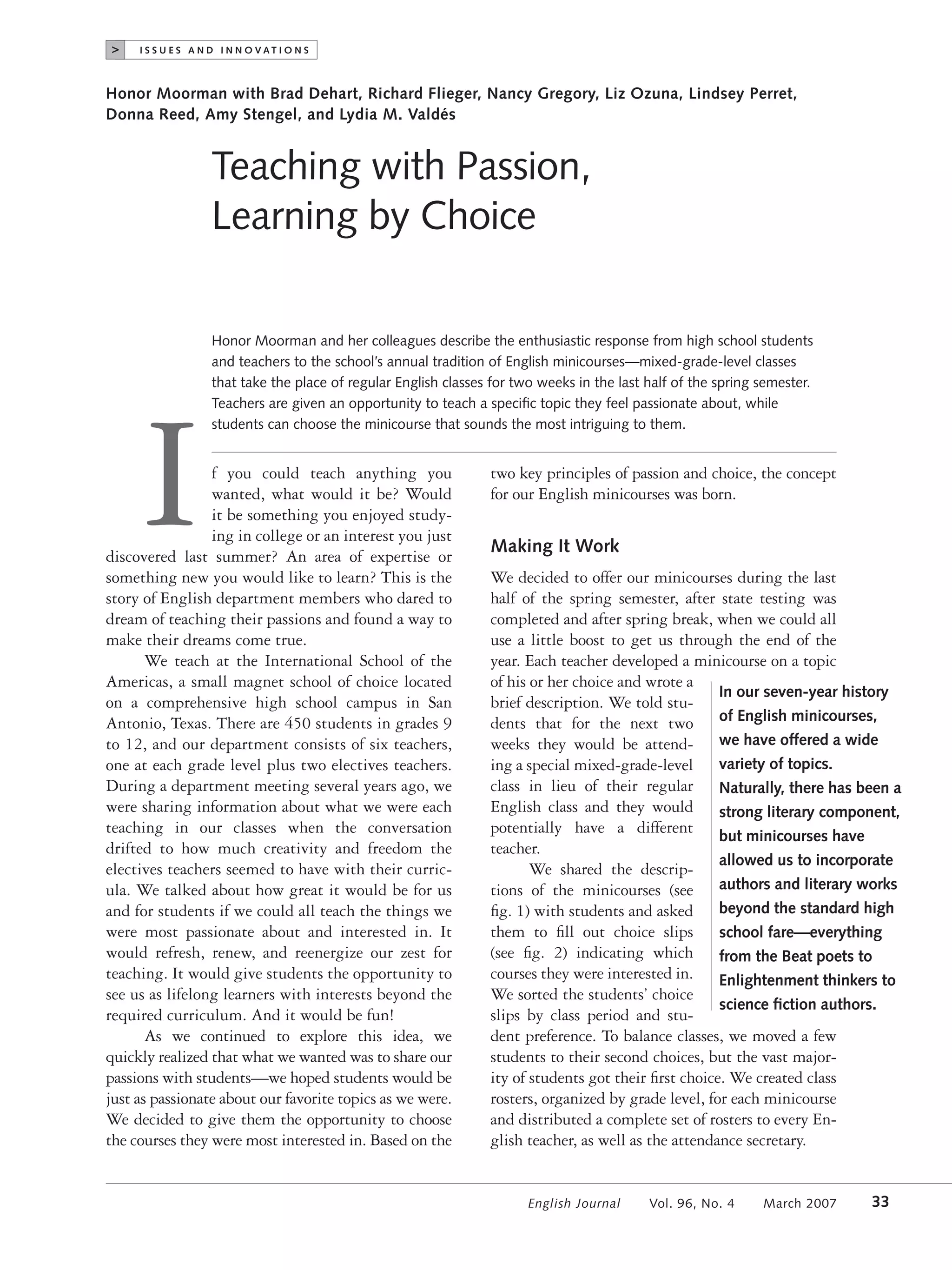 Teaching with Passion Learning by Choice | PDF | Educational Assessment | Education