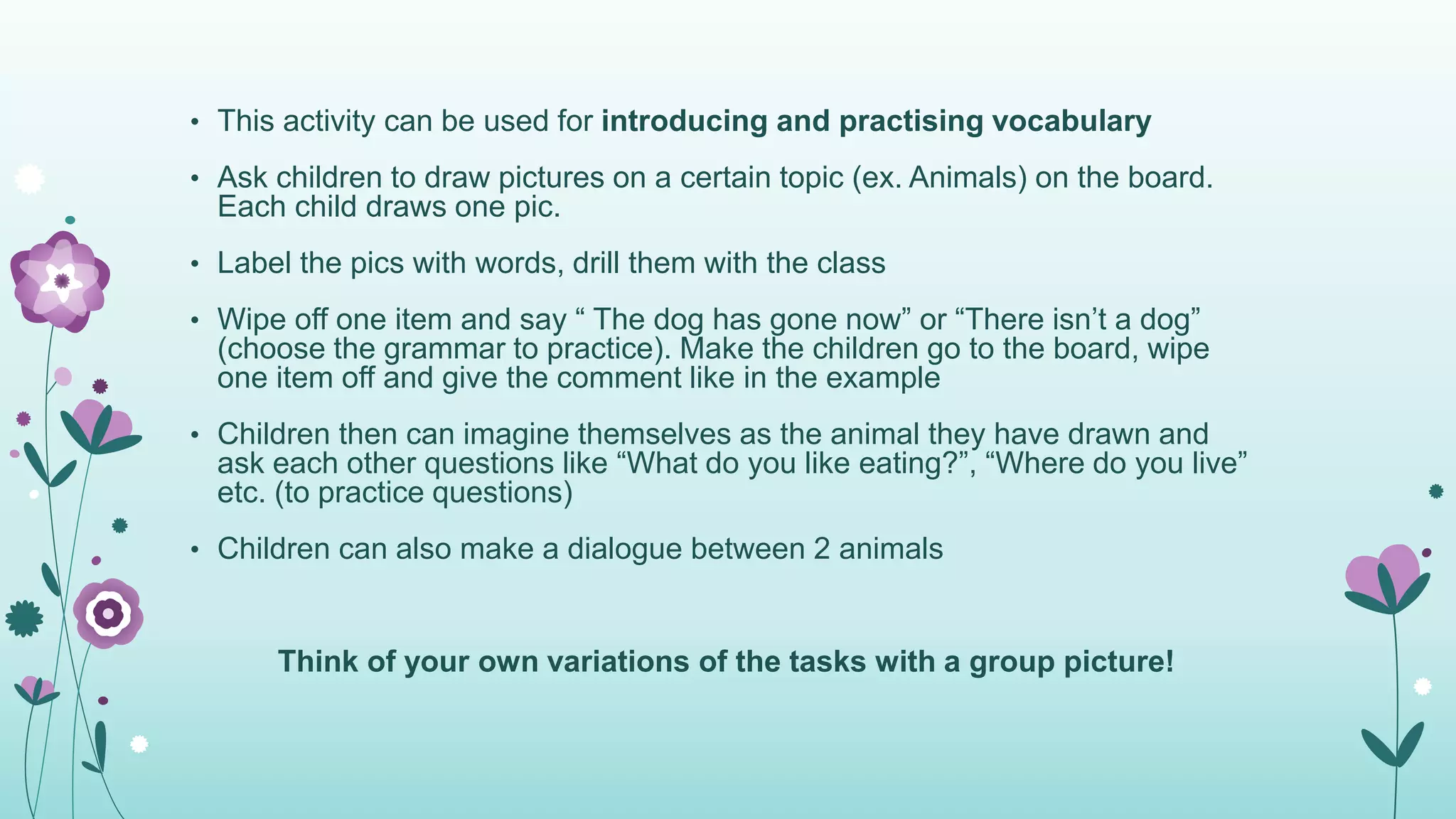 Teaching with pictures | PPT