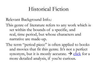 Teaching with telecommunications -historical fiction | PPT