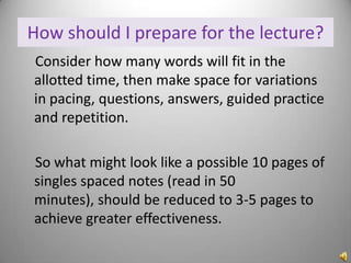Teaching with the lecture method | PPTX