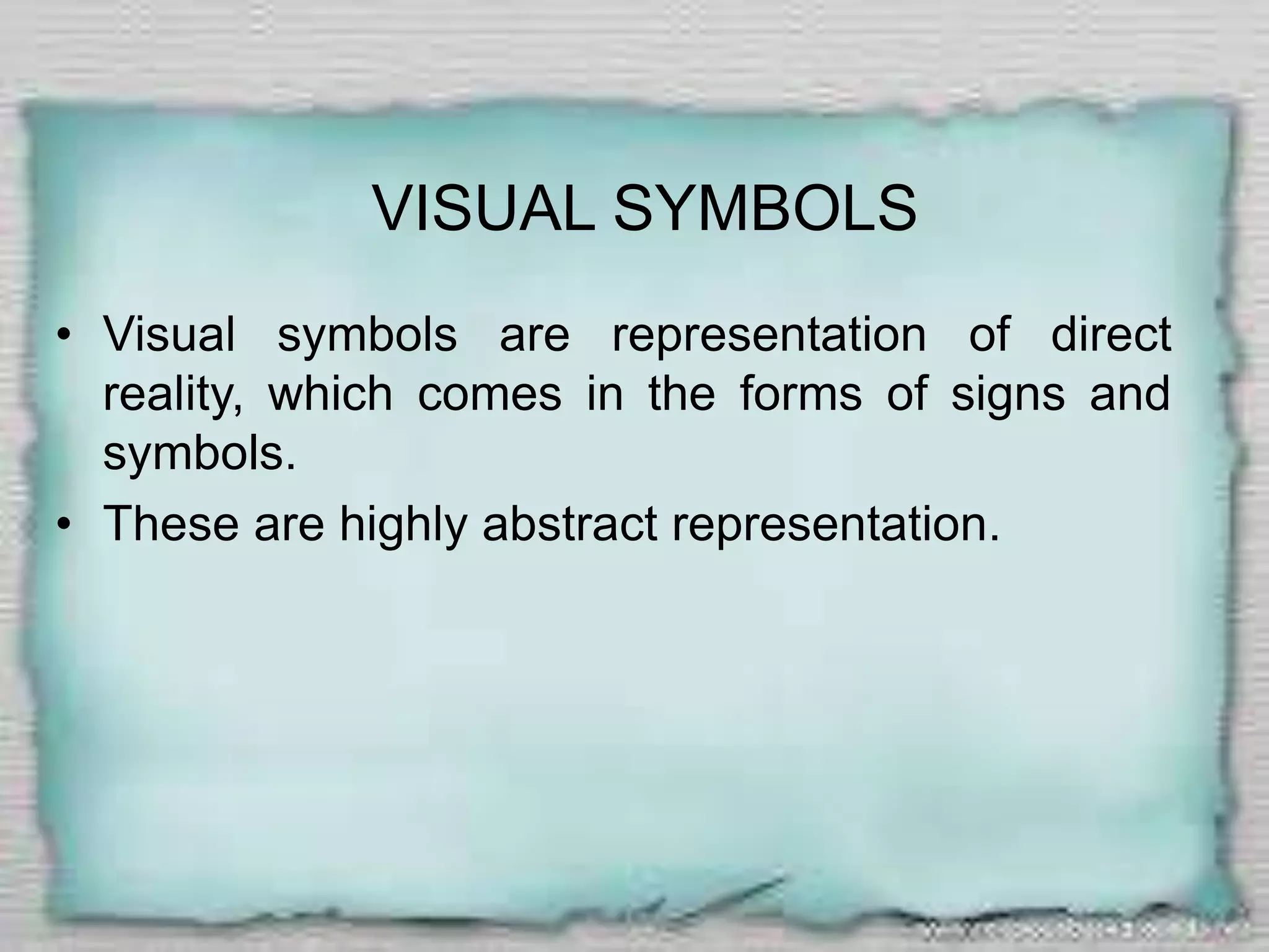 Teaching with visual symbols | PPT