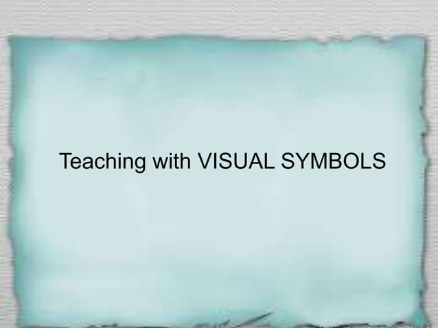 Teaching with visual symbols | PPT