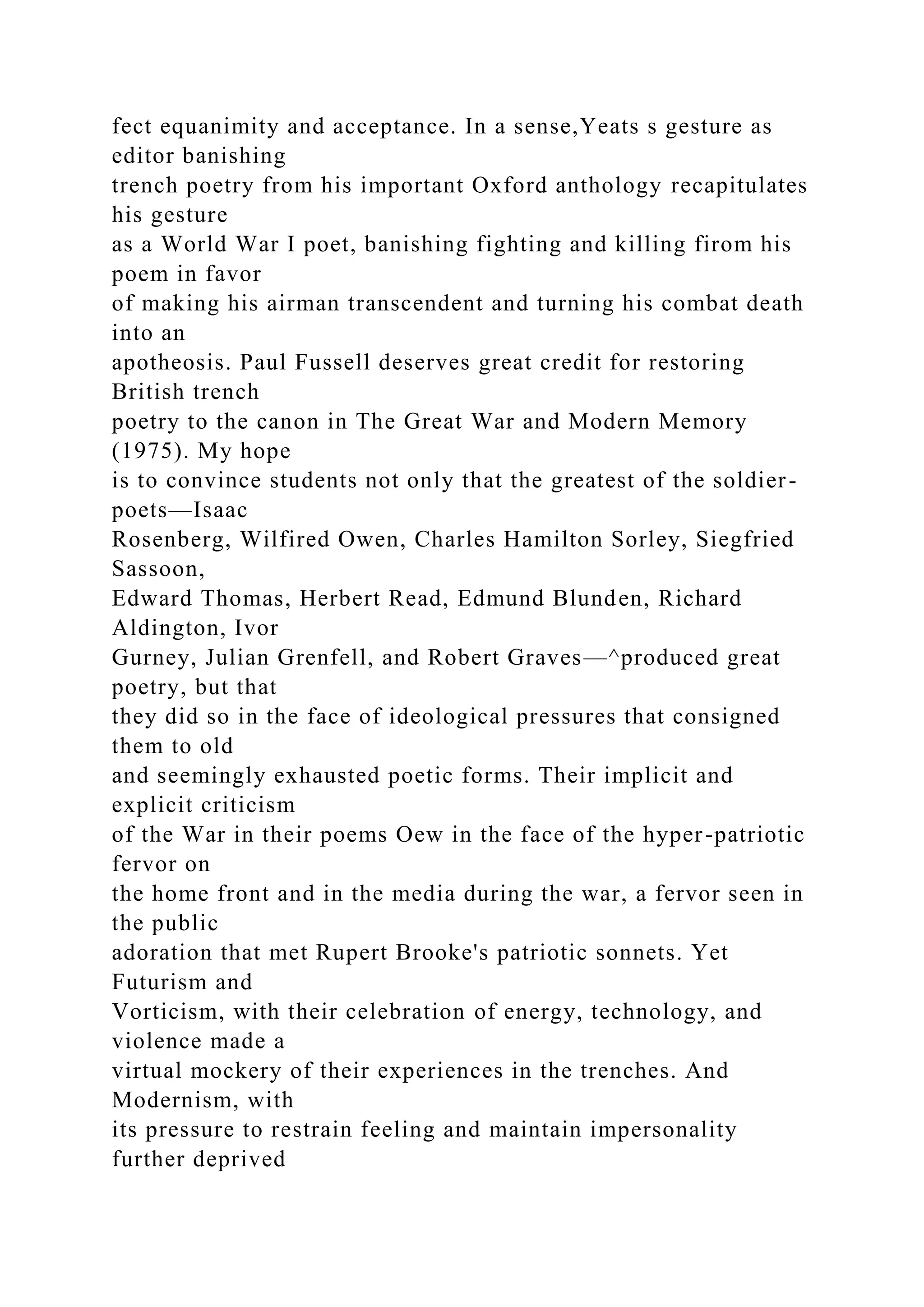 Teaching World War IPoetry—ComparativelyMargot Norris.docx