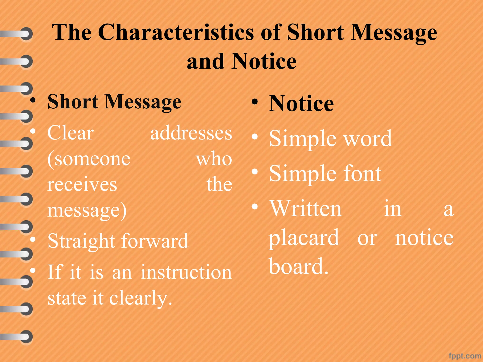 Teaching Writing: Short Functional Text (Short Message and Notice) | PPT