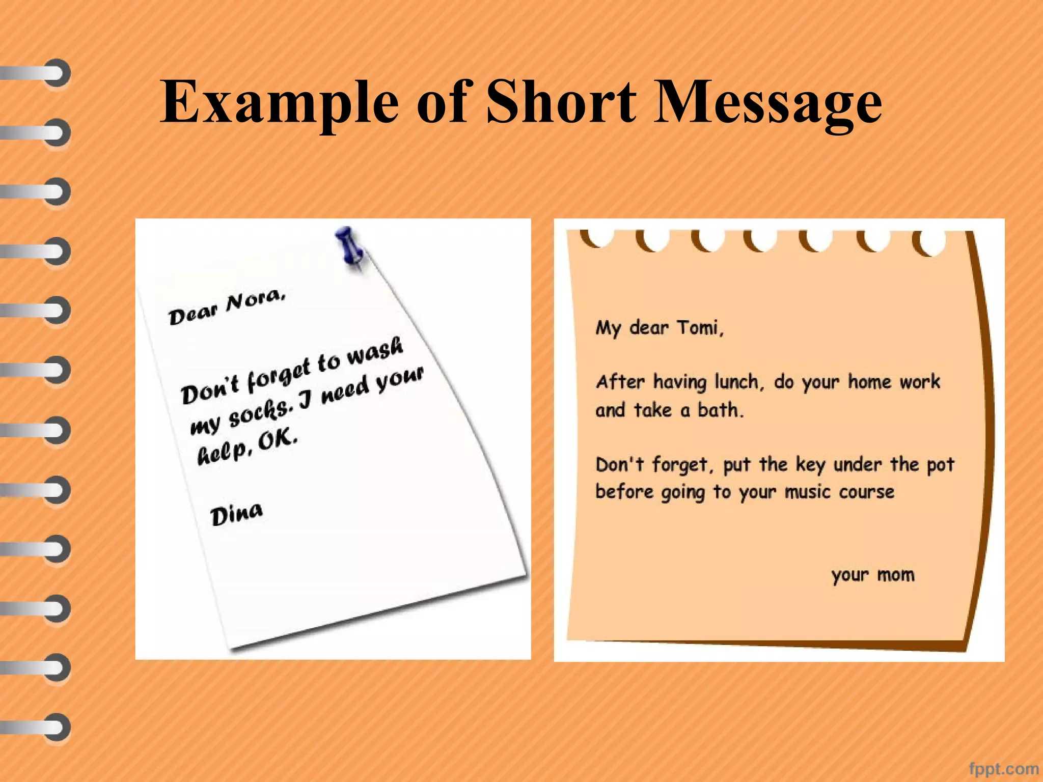 Teaching Writing: Short Functional Text (Short Message and Notice) | PPT
