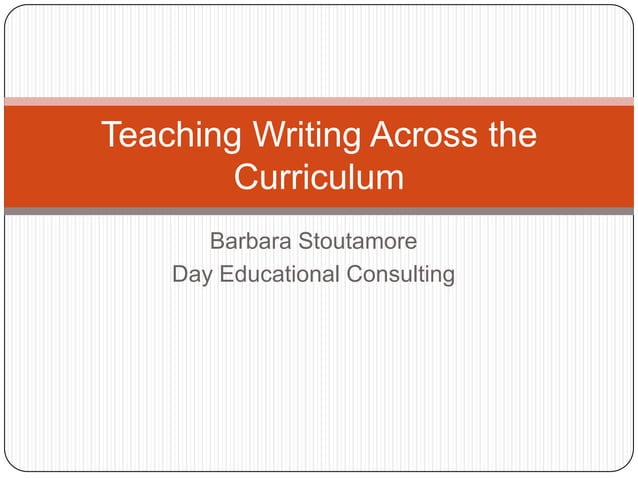 Teaching writing across the curriculum | PPTX