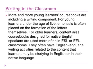 Teaching writing and vocabulary | PPTX