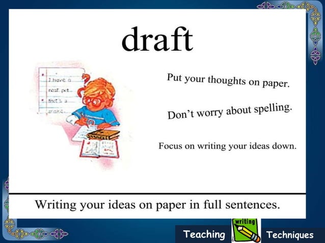 Teaching writing techniques