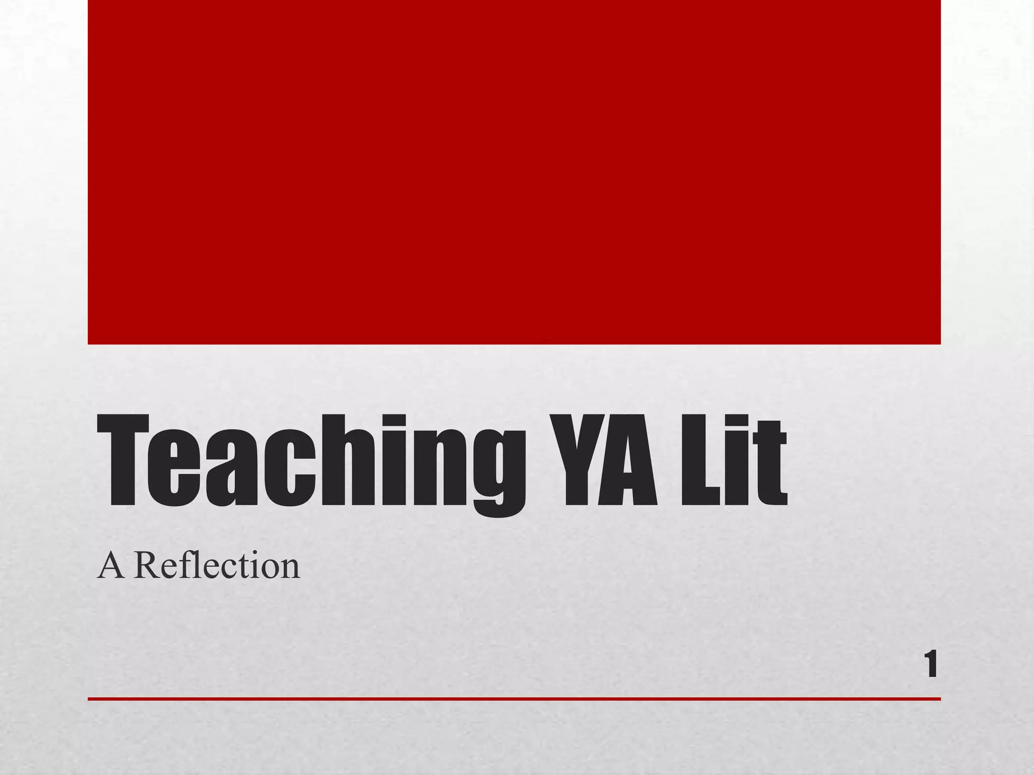 Teaching YA Literature | PPT