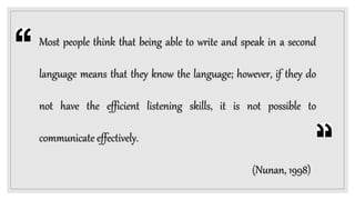Teaching Litsening-Listening and Language Learning | PPTX