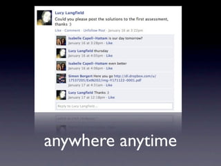 Teach meet anywhere anytime learning | PPT