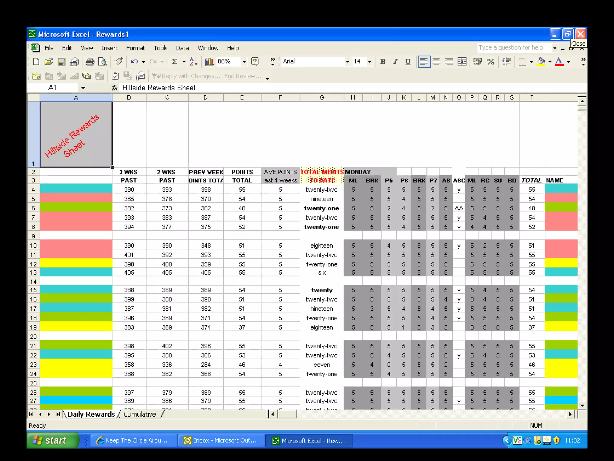 Using Excel to support a whole-school positive action strategy | PPT