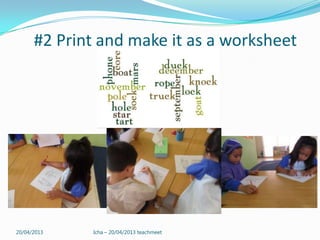 3 ways to use Wordle in Kindergarten Classroom | PPT