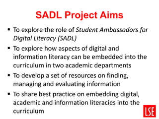 Presentation by Ellen Wilkinson on LSE Student Ambassadors for Digital ...